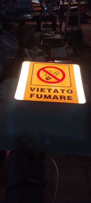 cartello luminoso anni 60. funzionante con lampada