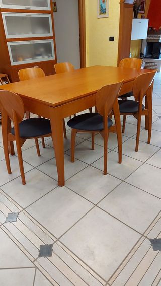 Tavolo da pranzo con 6 sedie
