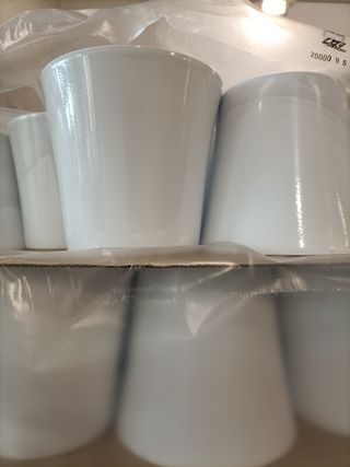 vaso in ceramica bianco diametro 19