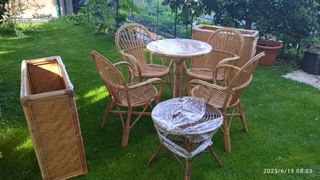 Set arredo giardino in vimini