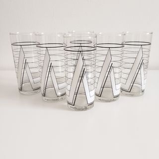 set di 6 bicchieri da bibita anni 80