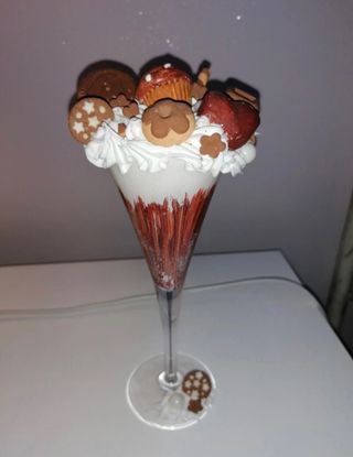 bicchiere con panna finta