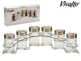 porta spezie in vetro con stand