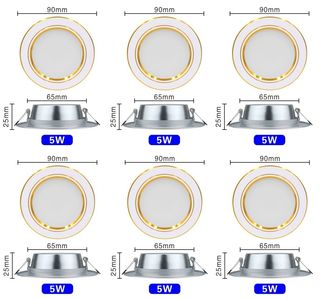 6 pezzi Faretto da incasso a LED a soffitto 5 watt