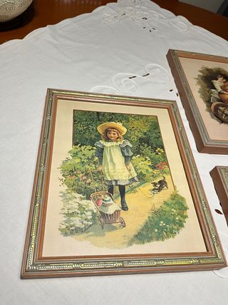 set tre quadri da bambina