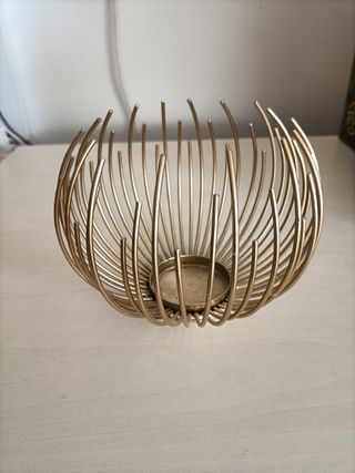 Portacandele dorato, mai usato