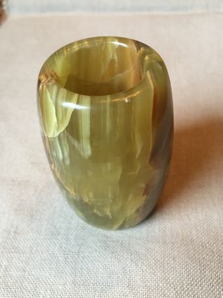 Vaso piccolo verde onice altezza cm 7