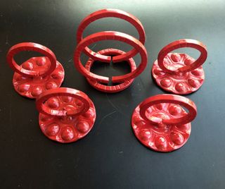 Portatovaglioli segnaposto rosso