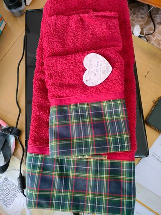 asciugamani bagno cotone spugna tartan shabby chic