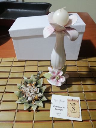 fiore e candeliere di capodimonte