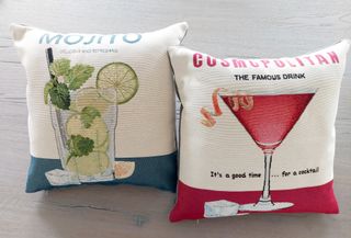 Coppia cuscini stampe cocktail