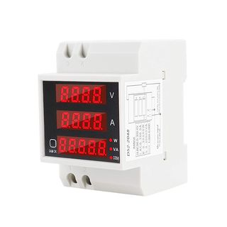 Guida DIN Amperometro Voltmetro AC 80-300V / 100A