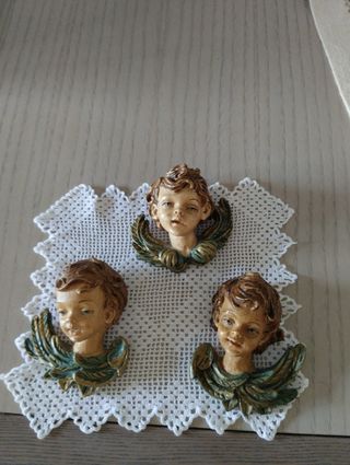 set tre capezzali angeli. vintage