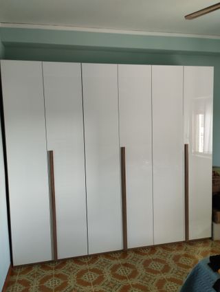 Armadio Sirio Noce Oro Bianco 6 Ante