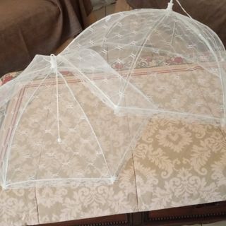 2 ombrelli per piatti, picnic, barbecue