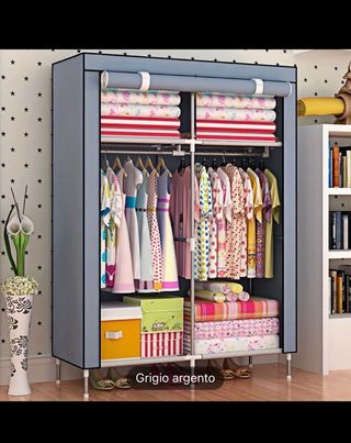 ❤️Armadio box in tessuto TNT e alluminio 170cm x13