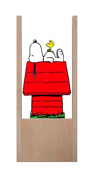 Lampada da tavolo in legno Snoopy