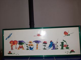 Quadro a lettere colorato