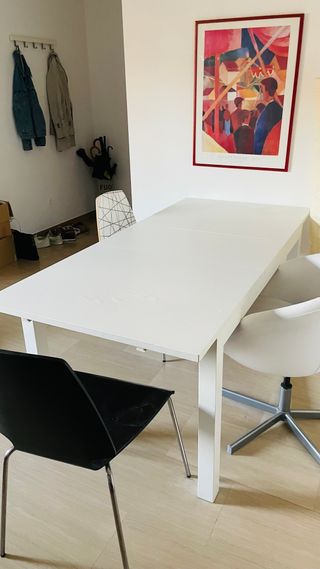 Tavolo bianco allungabile Ikea Bjursta