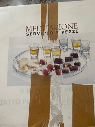 Set bicchieri e vassoio