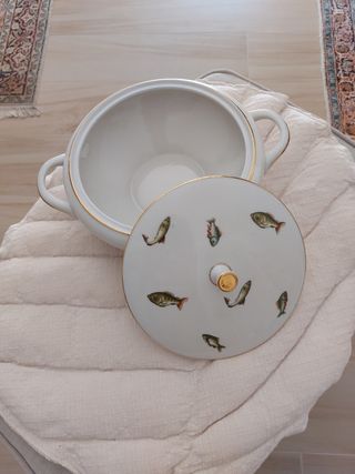 zuppiera anni 50 con pesciolini