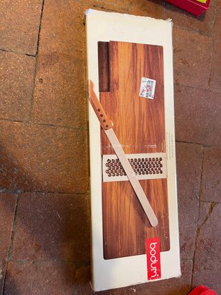 Tagliere e coltello per salmone