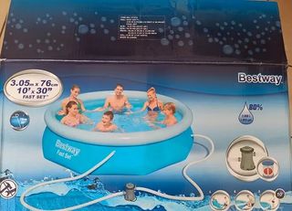 Piscina Bestway Azzurra in PVC, diametro 3 m.