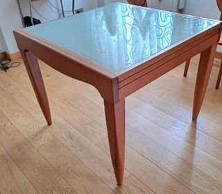 tavolo allungabile in vetro e legno Calligaris