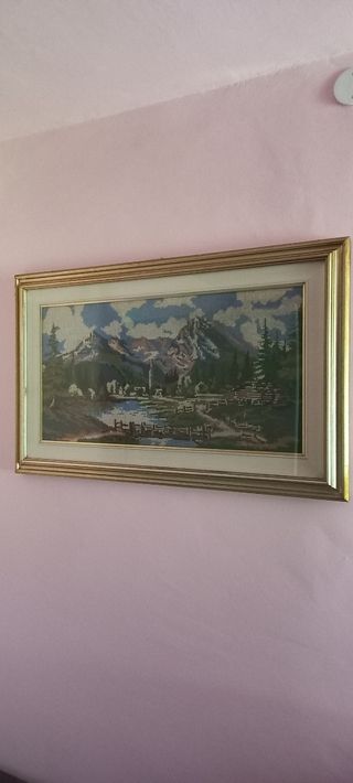 GRANDE QUADRO RICAMATO A MANO EURO 30