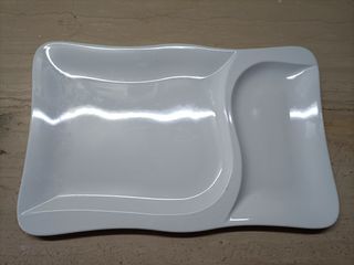 Piatto rettangolare Gourmet 2 scomparti