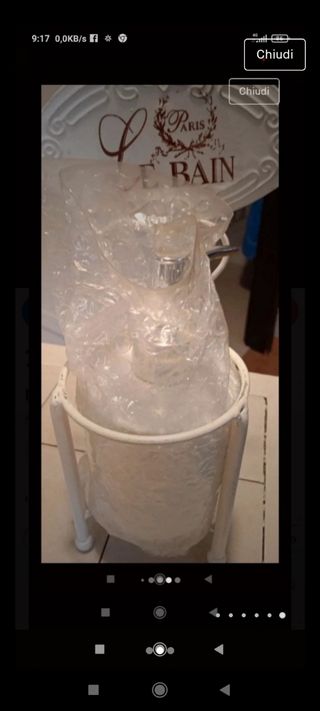 set porta sapone in ferro battuto  shabby