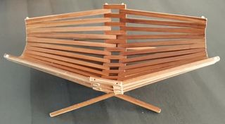 Centrotavola Portafrutta Portapane in legno richiu