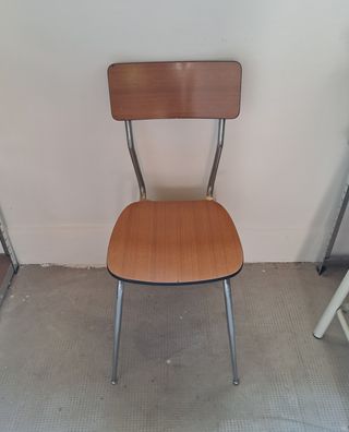 6 SEDIE Vintage in Formica Color Legno x Tavola