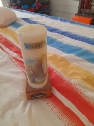 Candela e crocifisso Lourdes fosforescenti