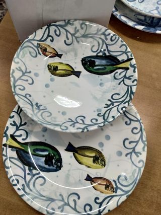 servizio di piatti in ceramica 12 pezzi