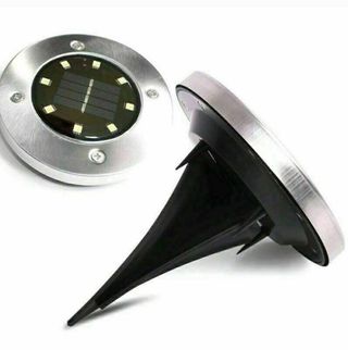 4X DISK LIGHTS PANNELLO SOLARE DA GIARDINO LED SEN