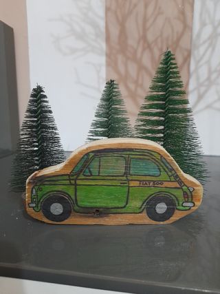 FIAT 500 LEGNO MAGNETE