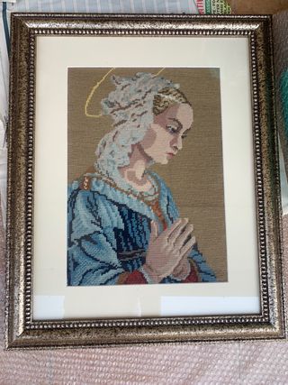 Quadro Madonna a mezzopunto