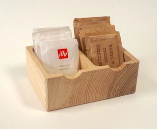 nr. 5 porta zucchero doppio in frassino