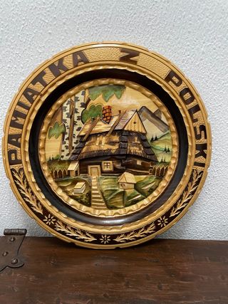 Quadro / piatto legno intarsiato