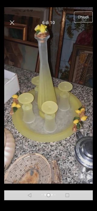 caraffa con bicchieri+centro tavola