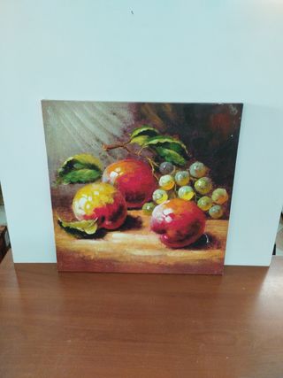 2) quadro acrilico su tela telaio in legno