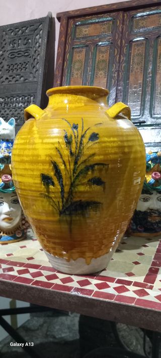 Vaso in ceramica fatto a mano, altezza 33 cm