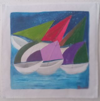 Arazzo dipinto a mano su cotone 100%