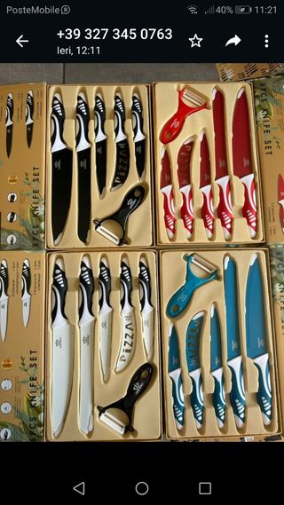 set 3 confezioni di coltelli