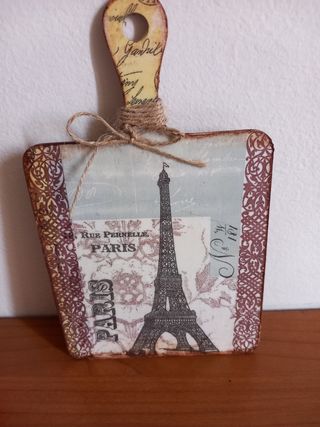 Tagliere legno decoupage