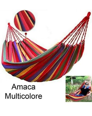 amaca da esterno per giardino terrazzo in cotone