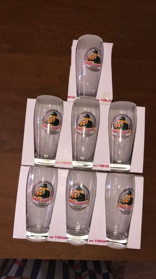 6 bicchieri da birra marchio "Moretti"