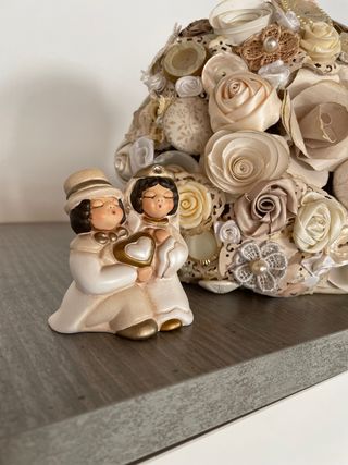 Bomboniera thun panna e beige cerimonia