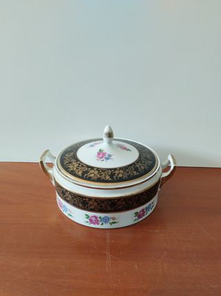 Antico centrotavola bonbon caramella porcella